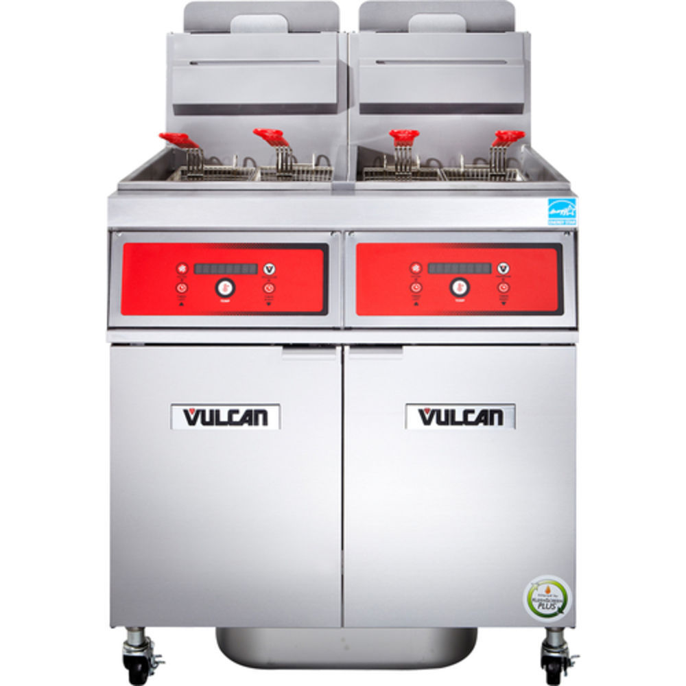 Vulcan PowerFry5 Fryer, gas high efficiency 42" W (2) battery 65-70 lb ...