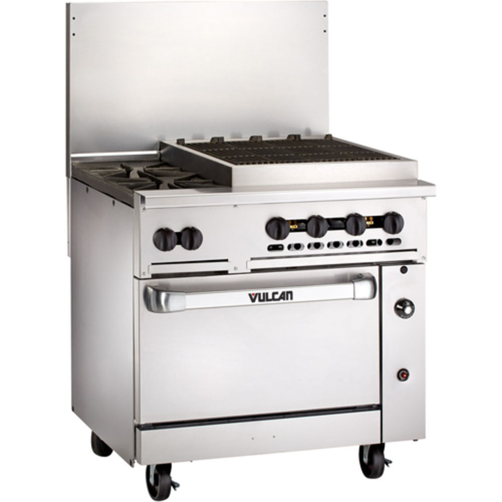 Vulcan Endurance Restaurant Range, Natural gas 36" (2) 30,000 BTU open ...