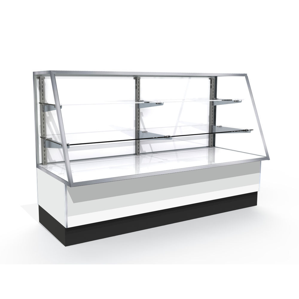 60 x 20 x 72 Retail Glass Display Case, Hardboard