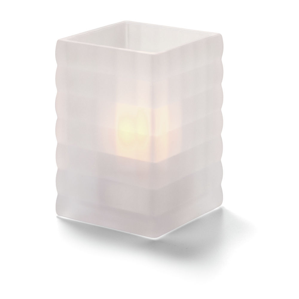 Hollowick SATIN CRYSTAL OPTIC BLOCK GLASS LAMP