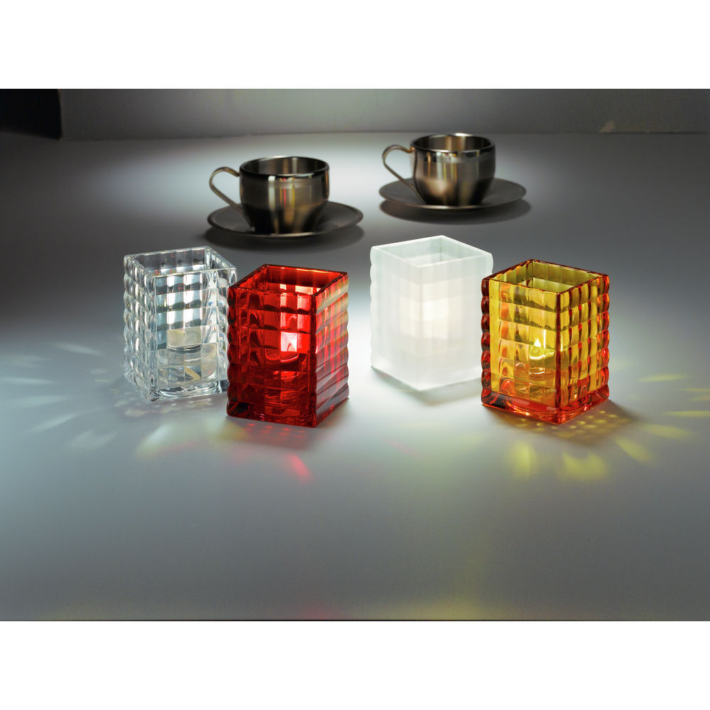 Hollowick AMBER OPTIC BLOCK GLASS LAMP