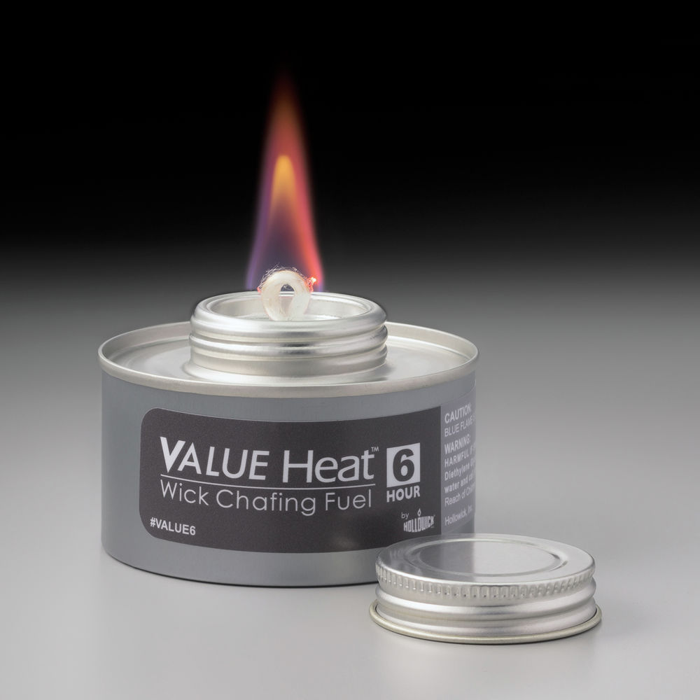 Hollowick Value Heat 2 HR Screw Top Liquid Wick Chafing Fuel 48/CS