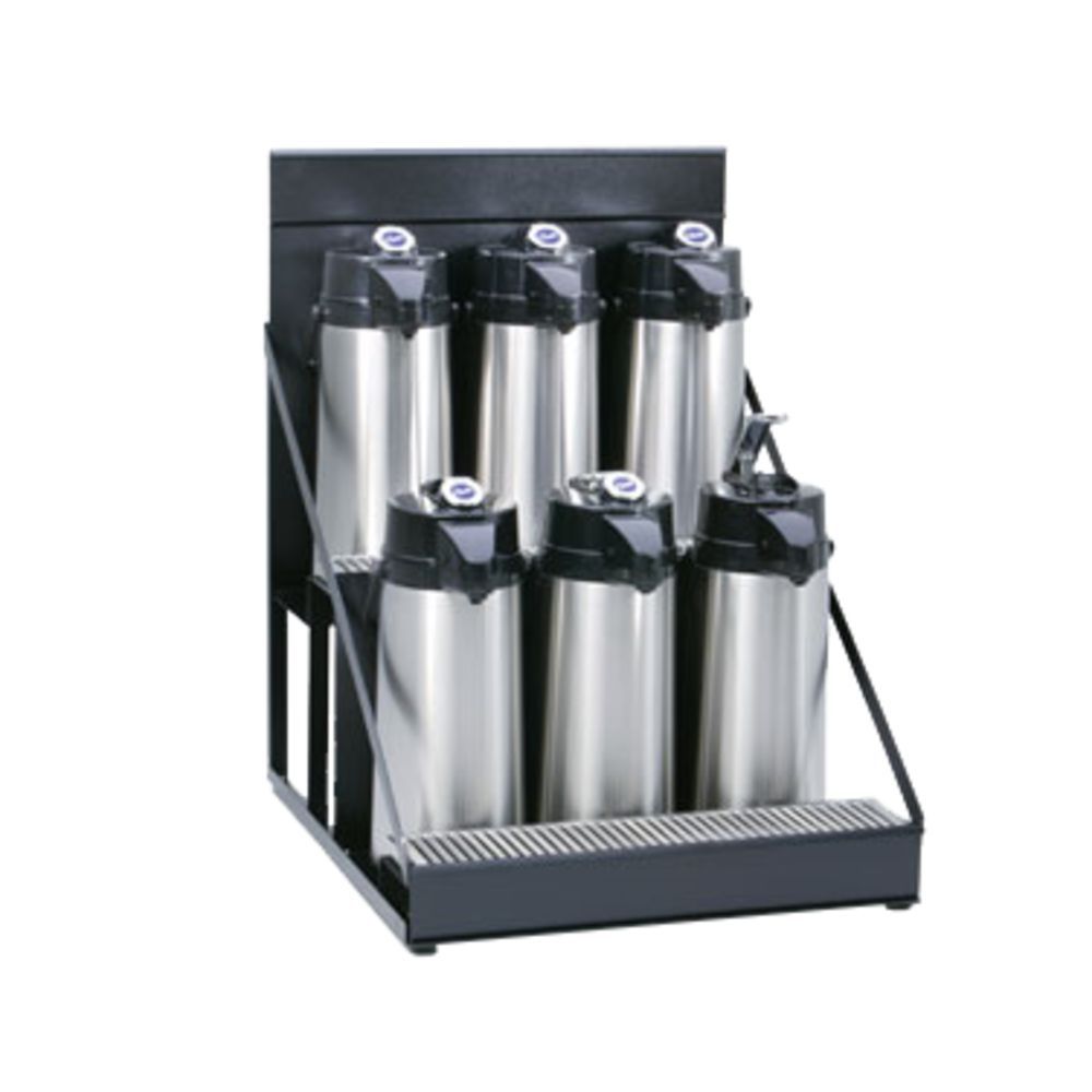 Curtis Airpot Rack (6) position (3 bottom 3 top) step-up- two level