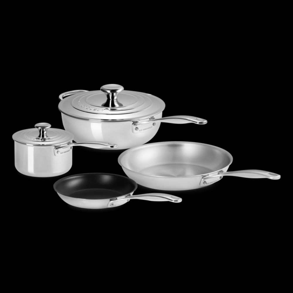Le Creuset Signature Pot Pan 6 Piece Set, includes: 8" nonstick fry pan ...