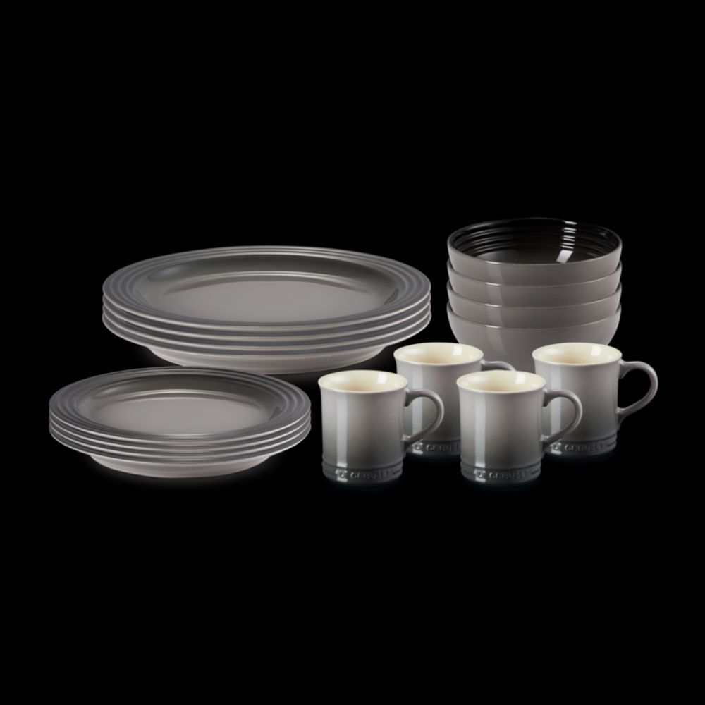 Le Creuset Vancouver Dinnerware 16-Piece Set, (4) Salad Plates, (4 ...