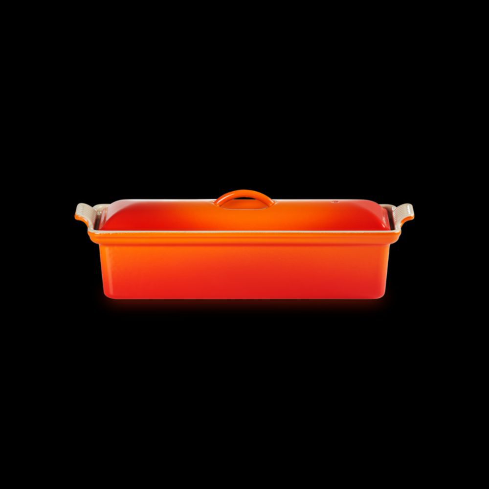 Le Creuset Traditional Pate Terrine, rectangular, 2 qt., 12" x 4-1/4" x ...