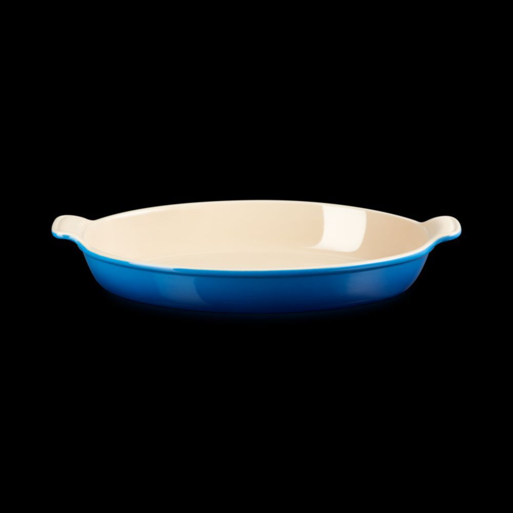Le Creuset Heritage Au Gratin Dish, oval, 3.1 qt. (14"), stoneware with ...