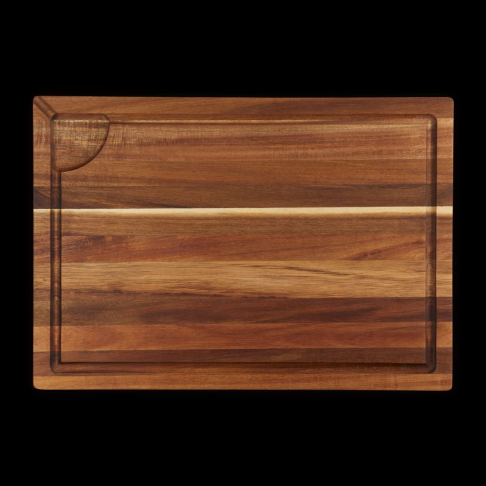Le Creuset Butcher Block Acacia Wood, 20" x 14", laser-etched branding ...