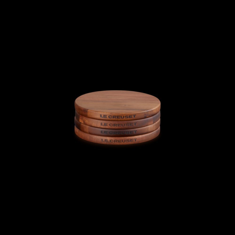 Le Creuset Gourmand Single Serve Mini Magnetic Wooden Trivet, 5.5 ...