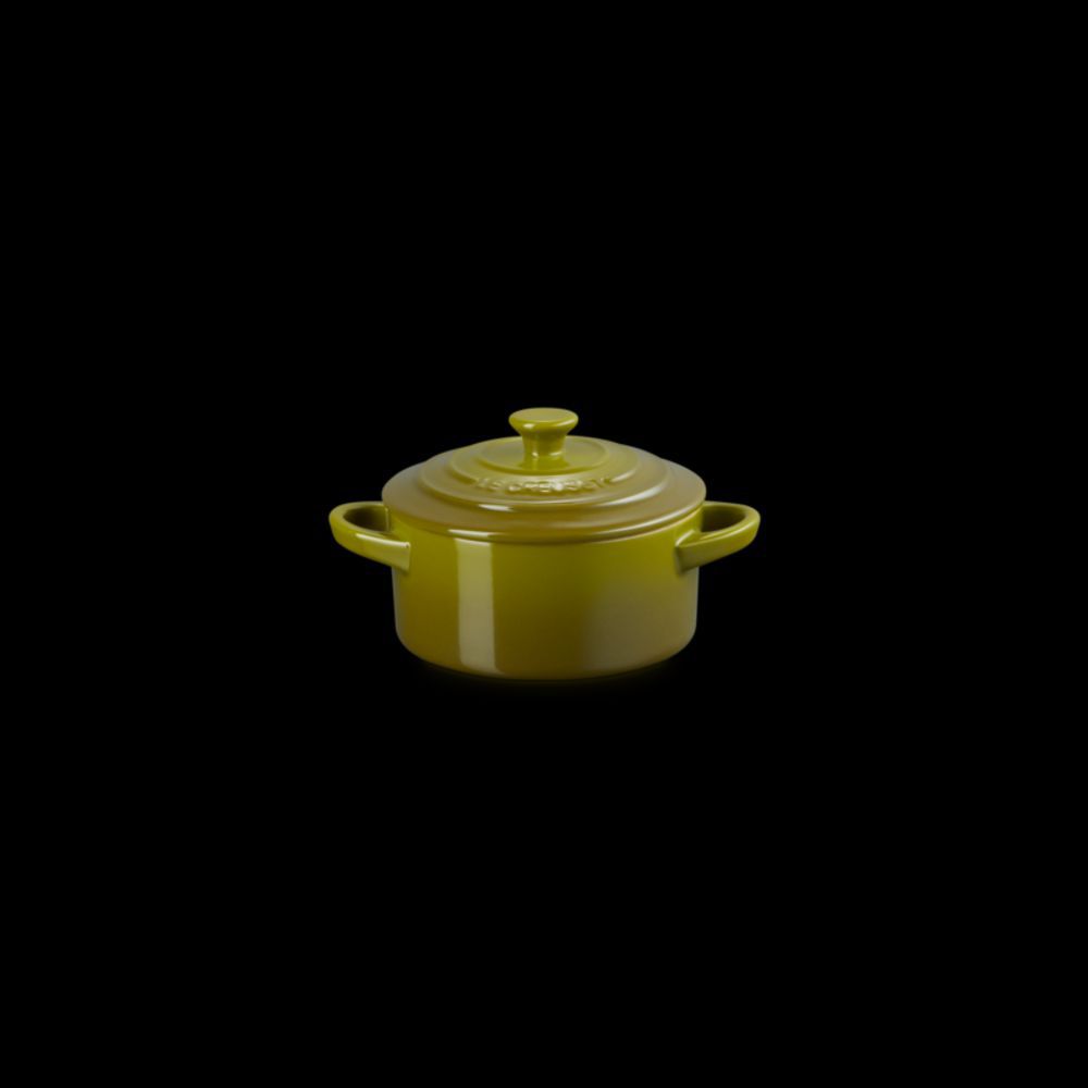 Le Creuset Mini Cocotte, round, 8 oz., includes matching lid, stoneware ...