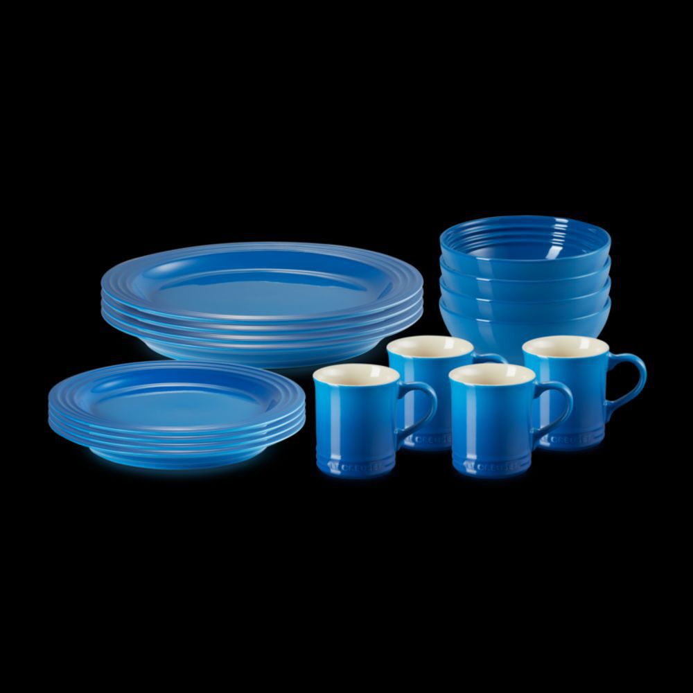 Le Creuset Vancouver Dinnerware 16-Piece Set, (4) Salad Plates, (4 ...