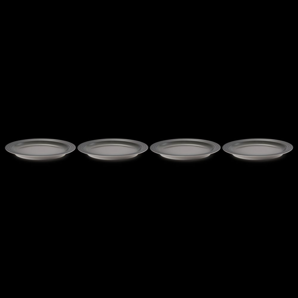 Le Creuset Vancouver Dinner Plates, 10-1/2", stoneware, set of 4, Oyster