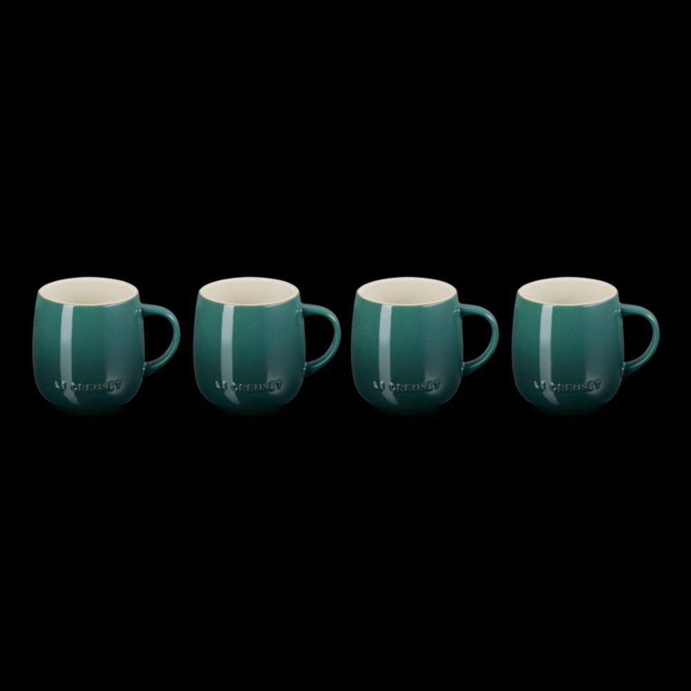 Le Creuset Heritage Mugs, 13 oz. each, stoneware, set of 4, Artichaut