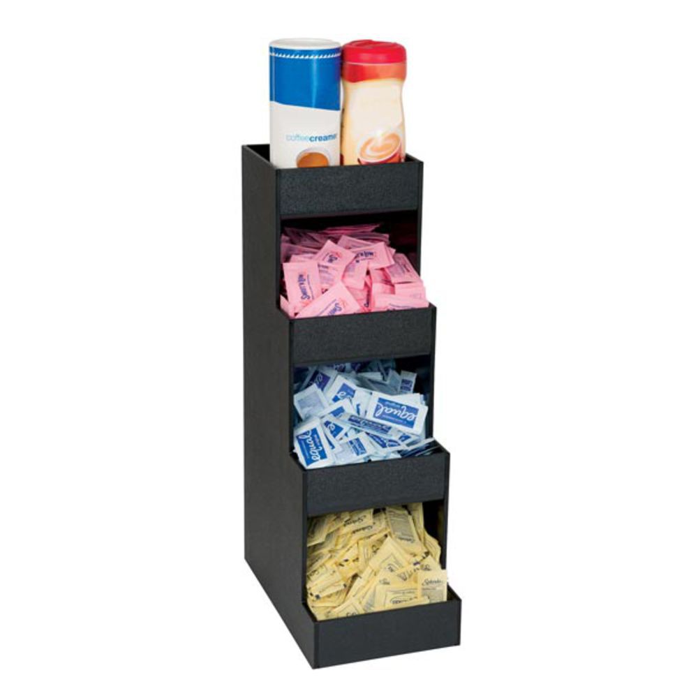 Dispense-Rite Four section countertop condiment organizer - Black ...