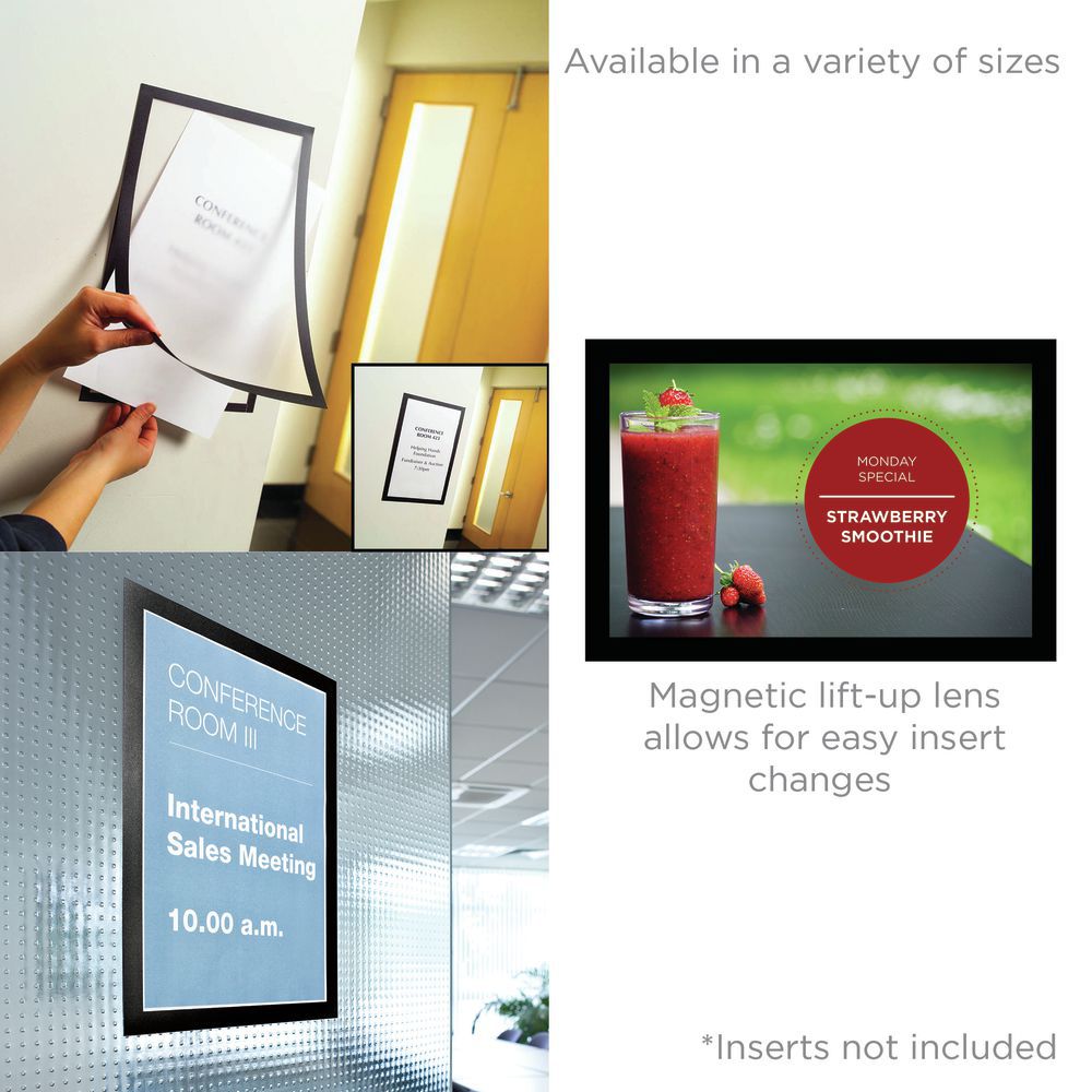 VGS Unique black magnetic-close sign holder allows you to create ...