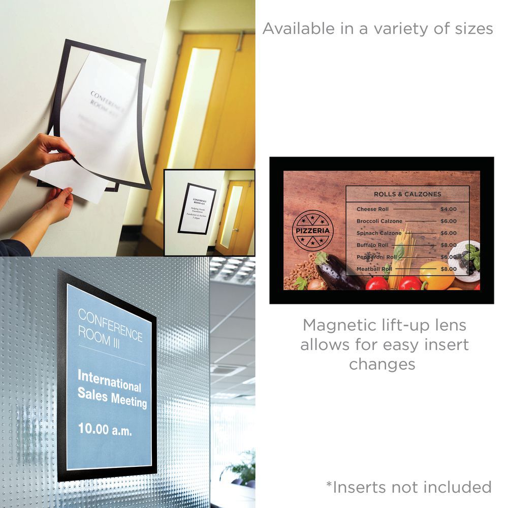 VGS Unique black magnetic-close sign holders allow you to create ...