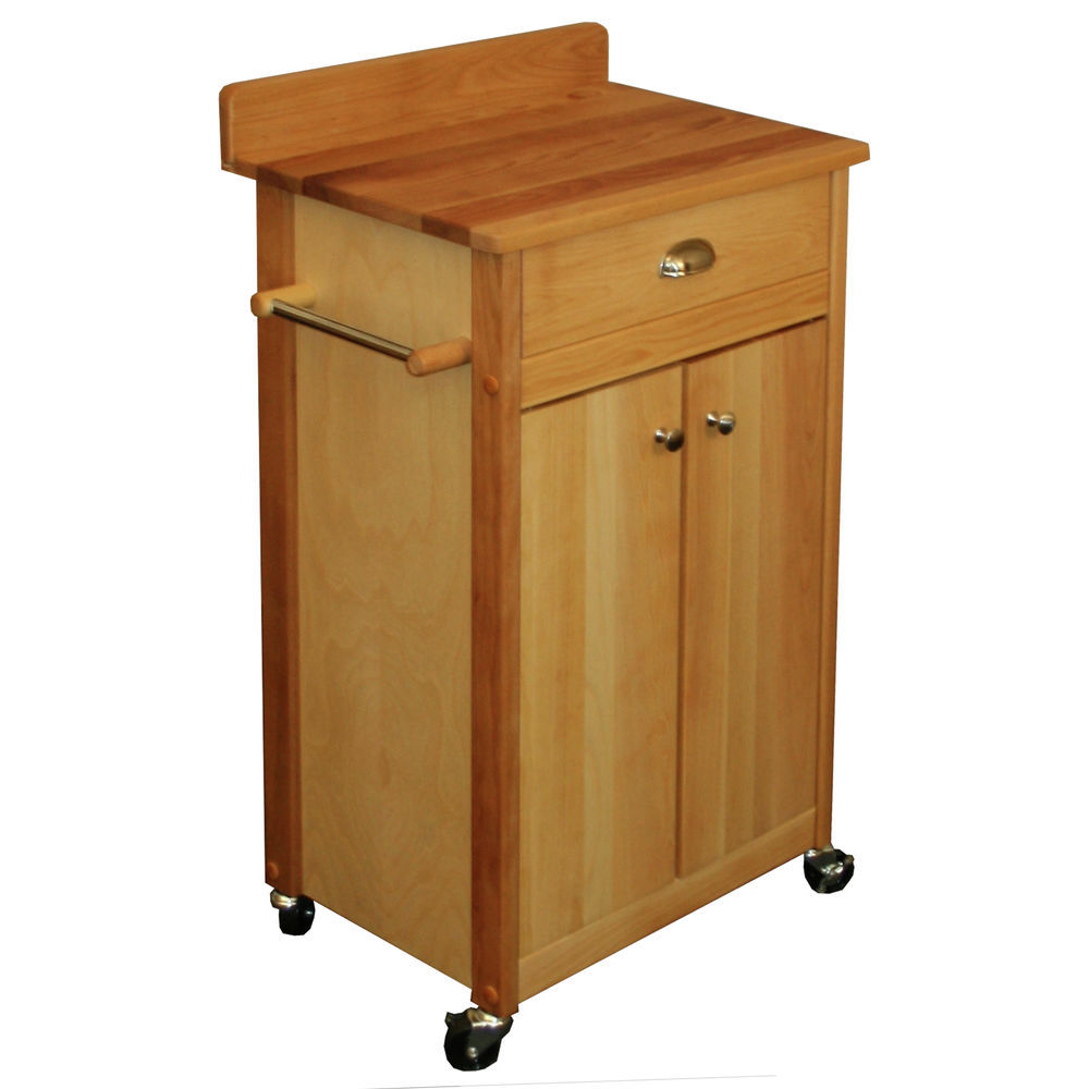 John Boos Butcher Block Top Cart With (2) 10" Drop Leaves
