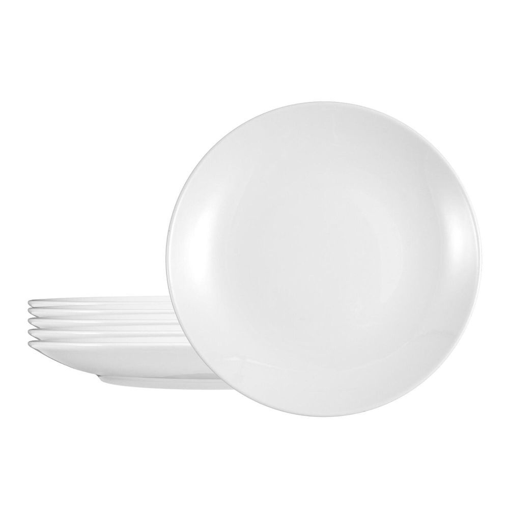 Seltmann German porcelain, Meran flat coup plate 25,5/10.0 inches, Set of 6