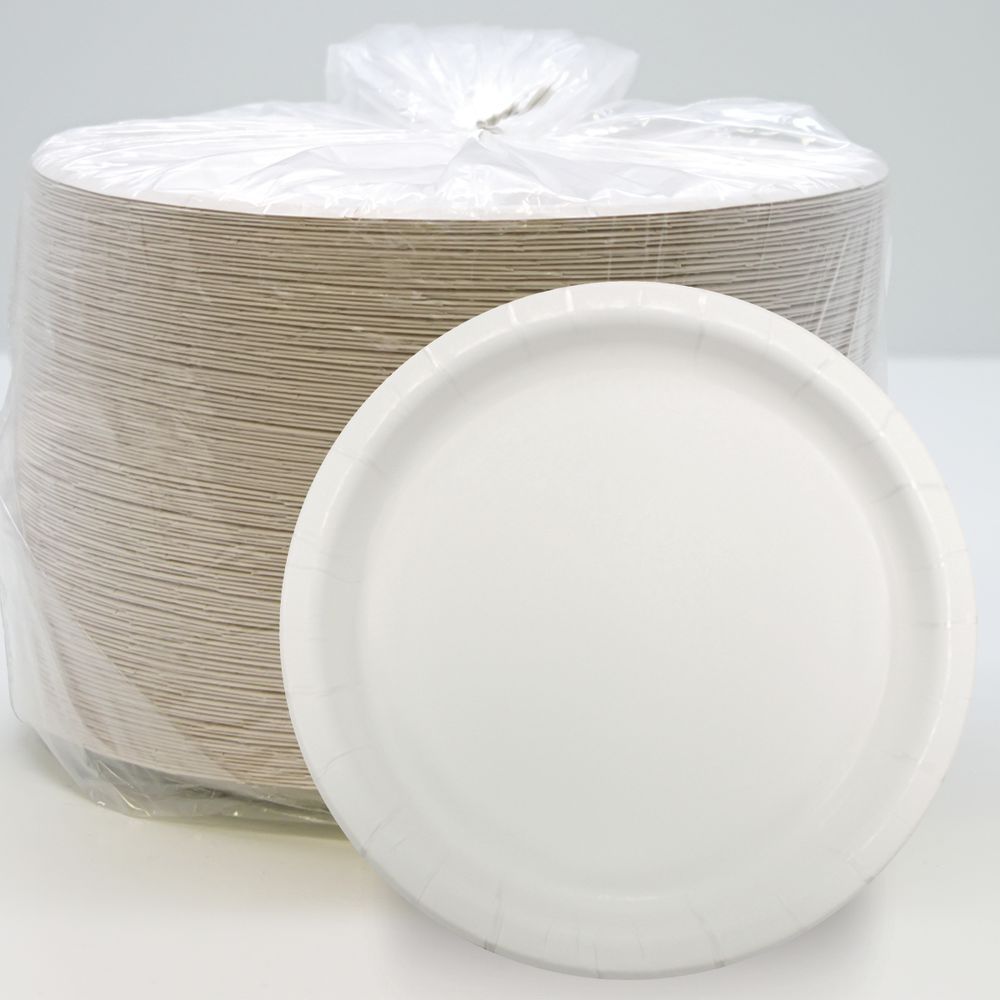 Aspen Ultra Coated Paper Plates 20PT - 8.5" White, 250 / cs
