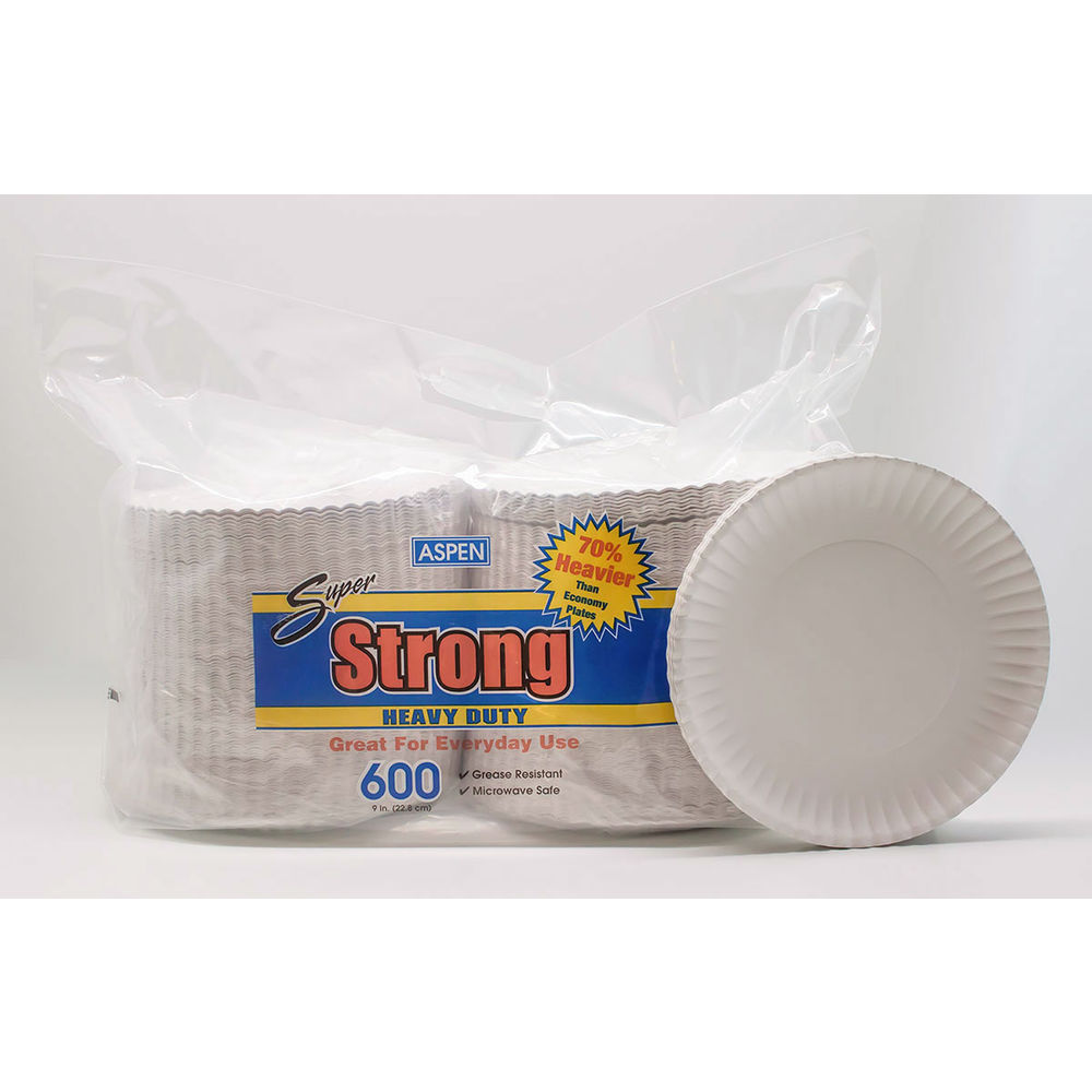 Aspen Ultra Coated Paper Plates 22Pt - 10" White, 250 / cs