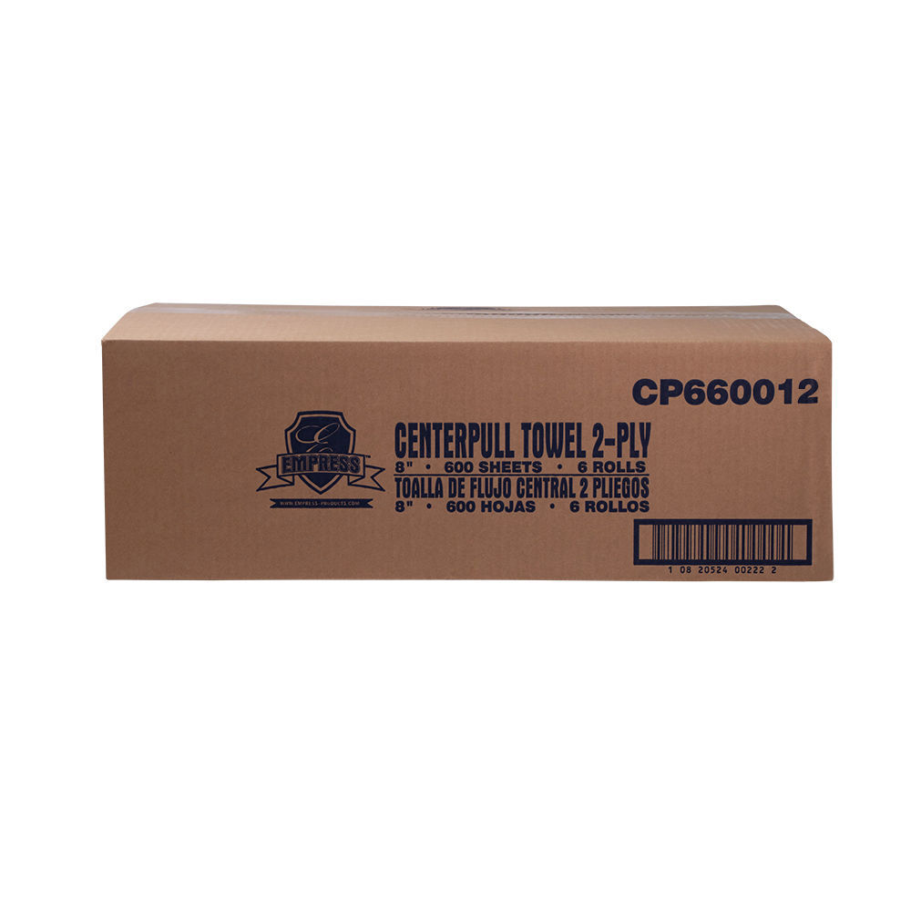 Empress Jumbo Tissue - 9" 2Ply White, 12 Rolls