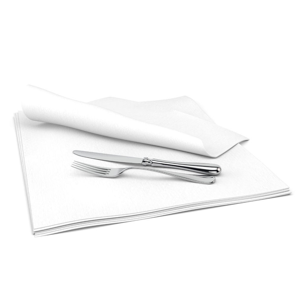 Cascades PRO Signature DRC Dinner Flat Napkin - White 15" X 15" 1-Ply ...