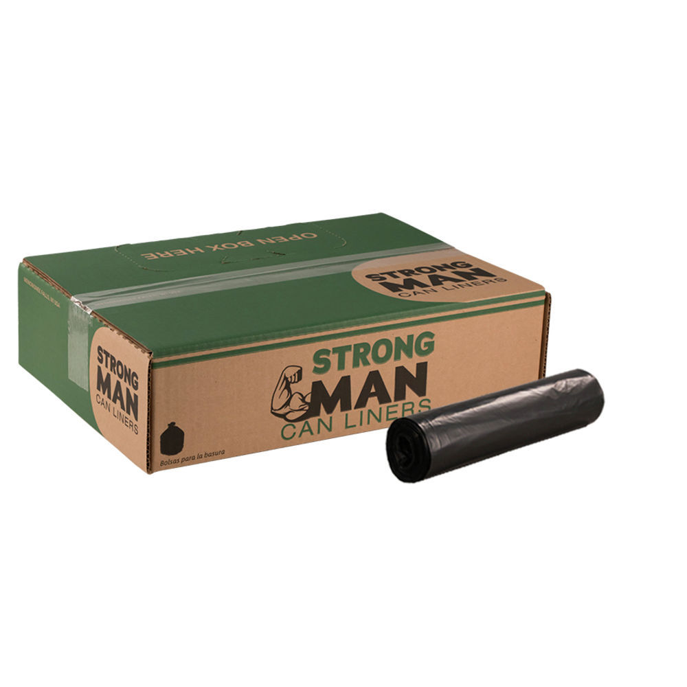 Strongman 40x46 28 micron Black 40-45 gallons LLD Repro Liner ...
