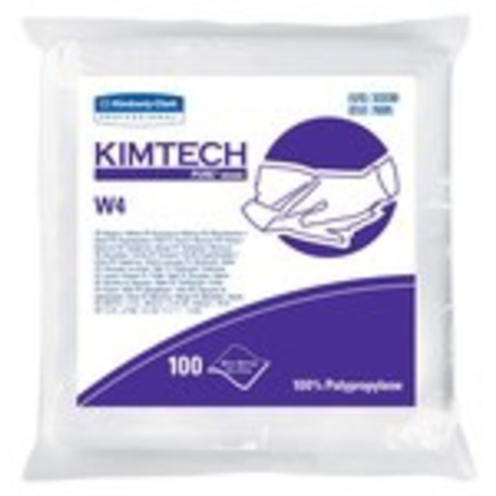 Kimberly Clark KIMTECH PURE W4 Dry Wipers - White 12" X 12", 5 / 100