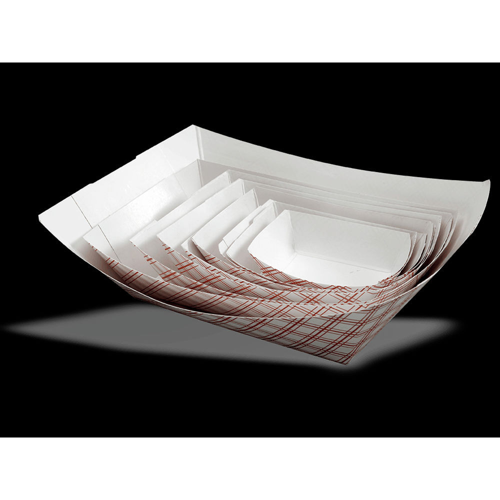 Empress Food Tray - 1/2lb Red Plaid, 4 / 250