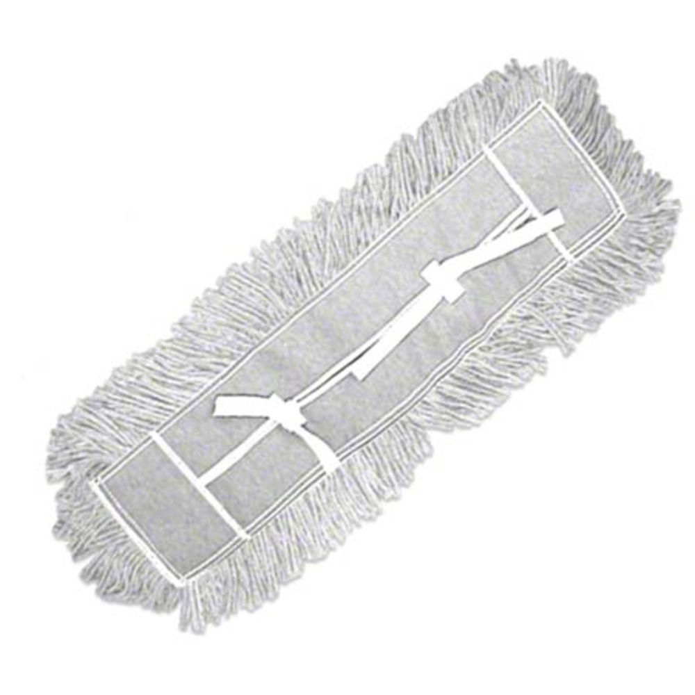 Performance Plus Dust Mop Cut End-Tie Reusable - White 5" x 36", 12 / cs
