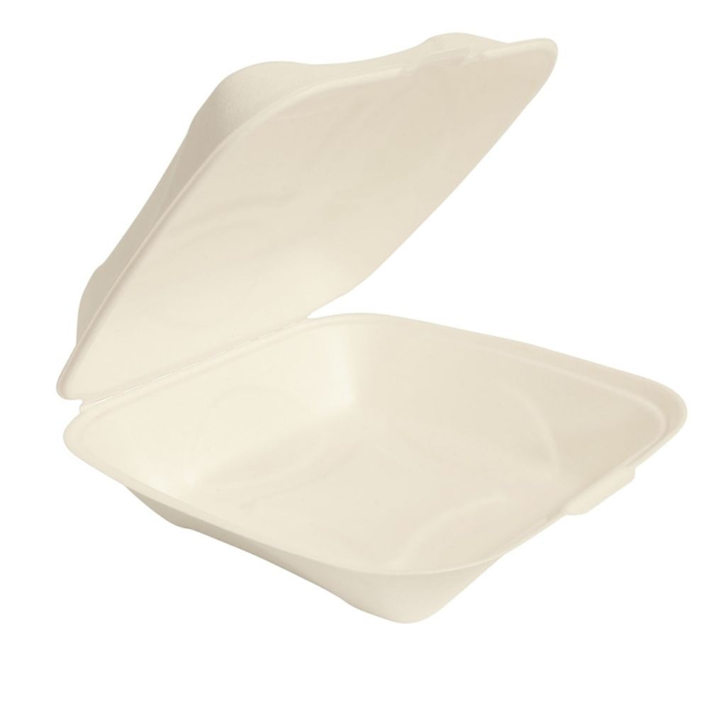 Ecosystems MFPP HINGED CONTAINER, 9X9 WHITE, 1 COMPARTMENT, 150 PER ...