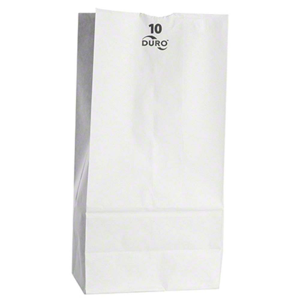 Duro Bag Duro 10 Lb. Grocery Bag 6 15 16 X 4 3 16 X 13 3 8 White Mfr 51030 500 per bundle