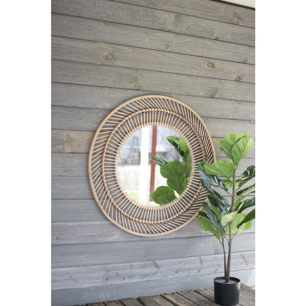 Kalalou ROUND BAMBOO MIRROR