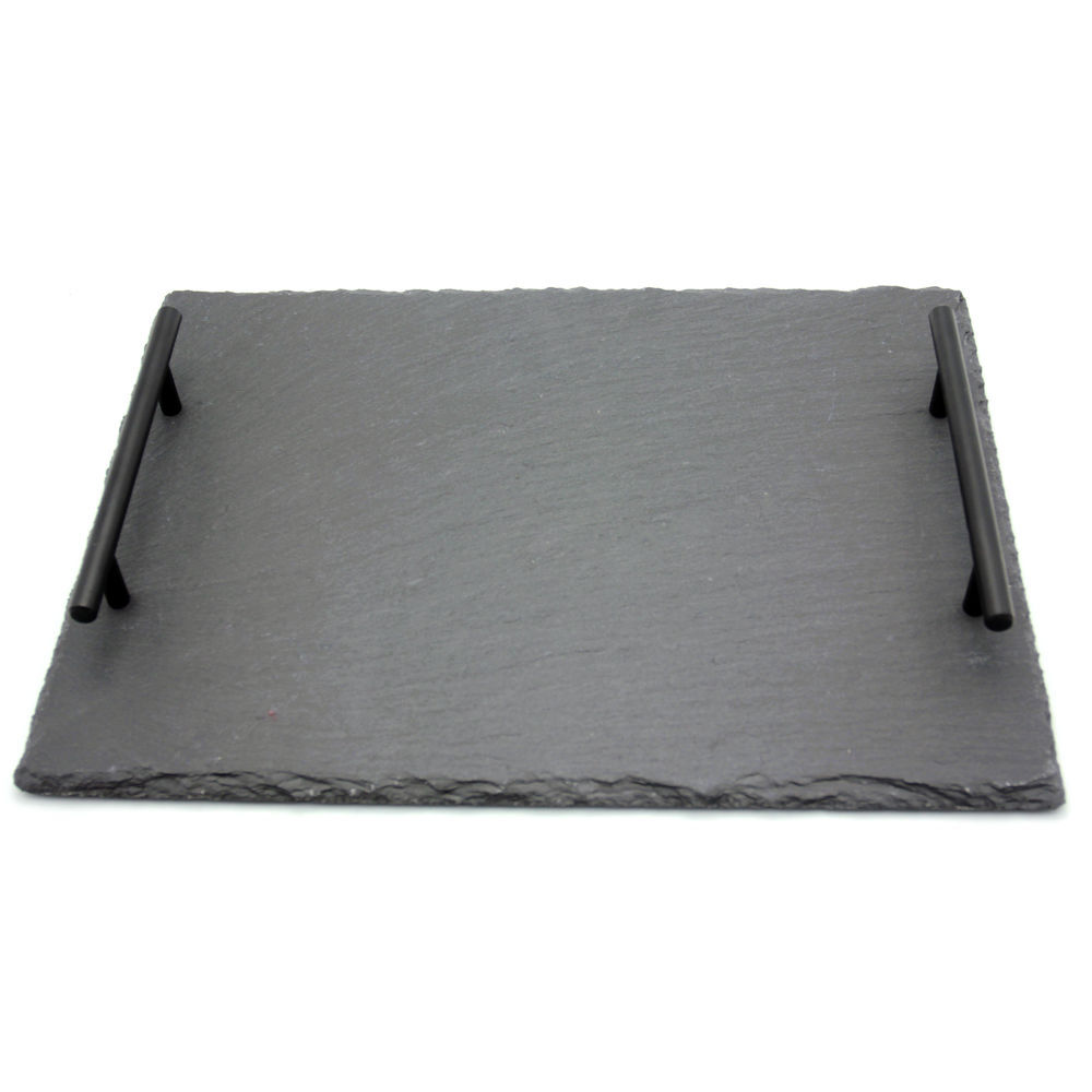 Paderno World Cuisine Rect. Slate Tray with 2 S/S Handles