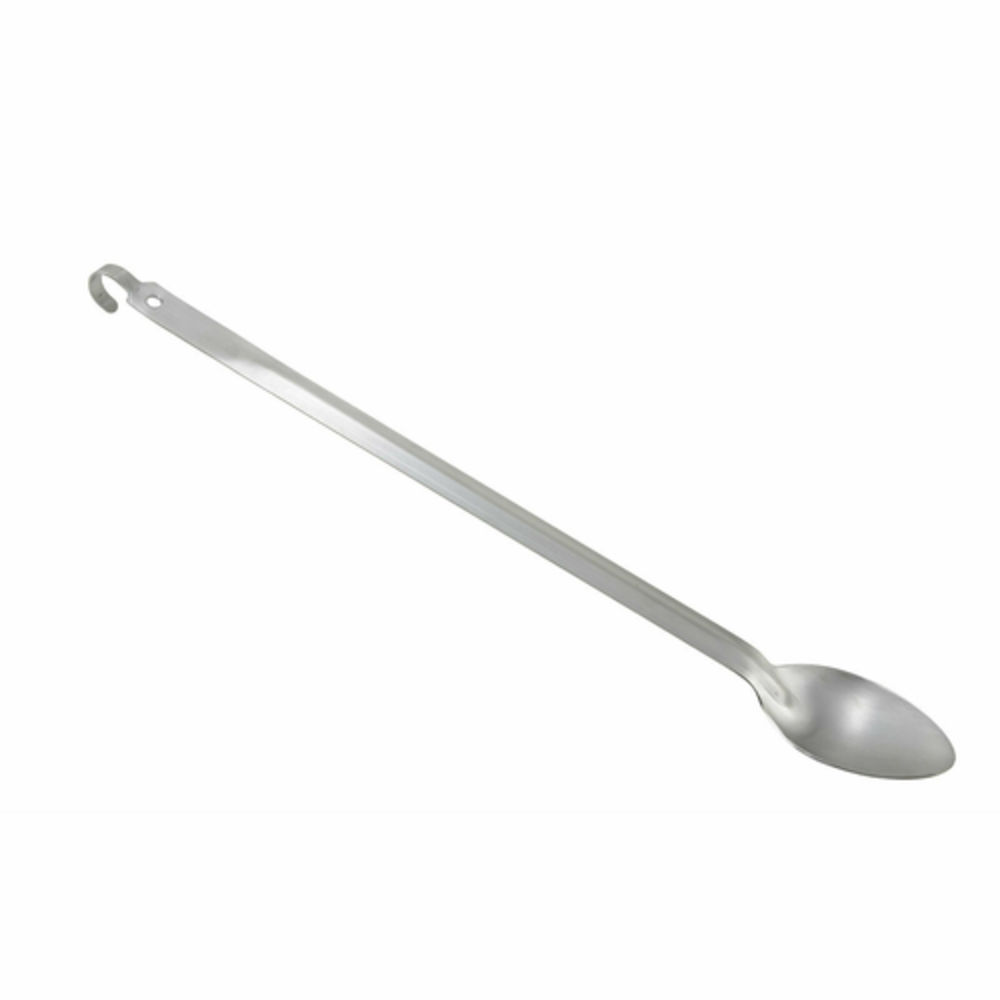 Winco 21" Solid Basting Spoon w/Hook, 2mm, S/S