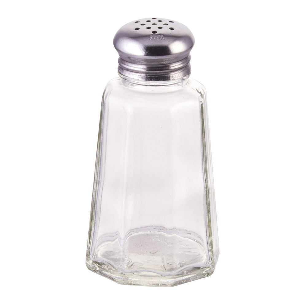 Winco Glass Shaker, 2 oz.- paneled - sold by 1 dozen