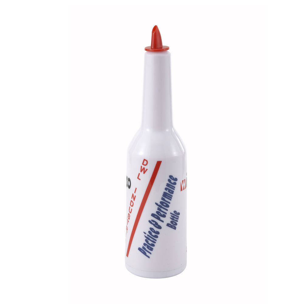 Winco Bartender Practice & Performance Bottle, 12-1/2"H- white