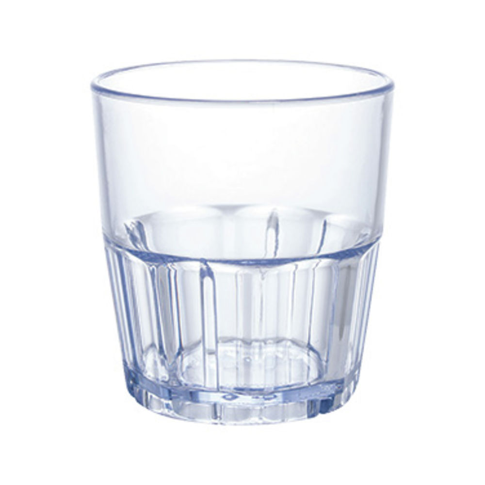 Winco Havana Tumbler, 12 oz.- ribbed - sold by 1 dozen