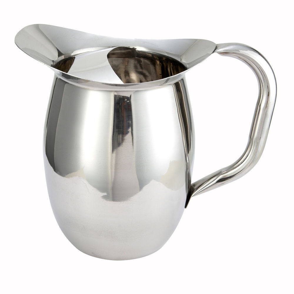 Service Ideas Bell Pitcher Ice Guard Stainless Steel Pitcher with Ice ...