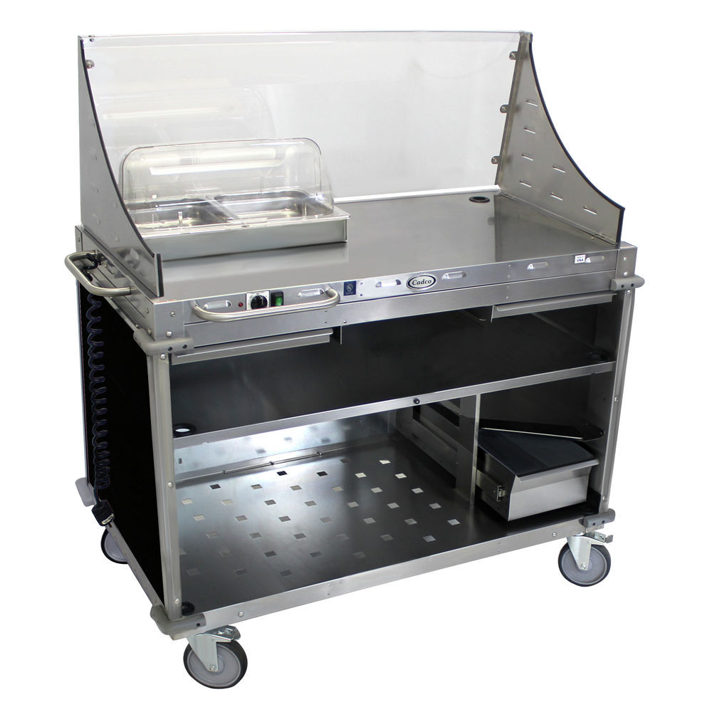 Cadco Left Flip-up Outer Shelf for 3 or 4 bay food carts & demo ...