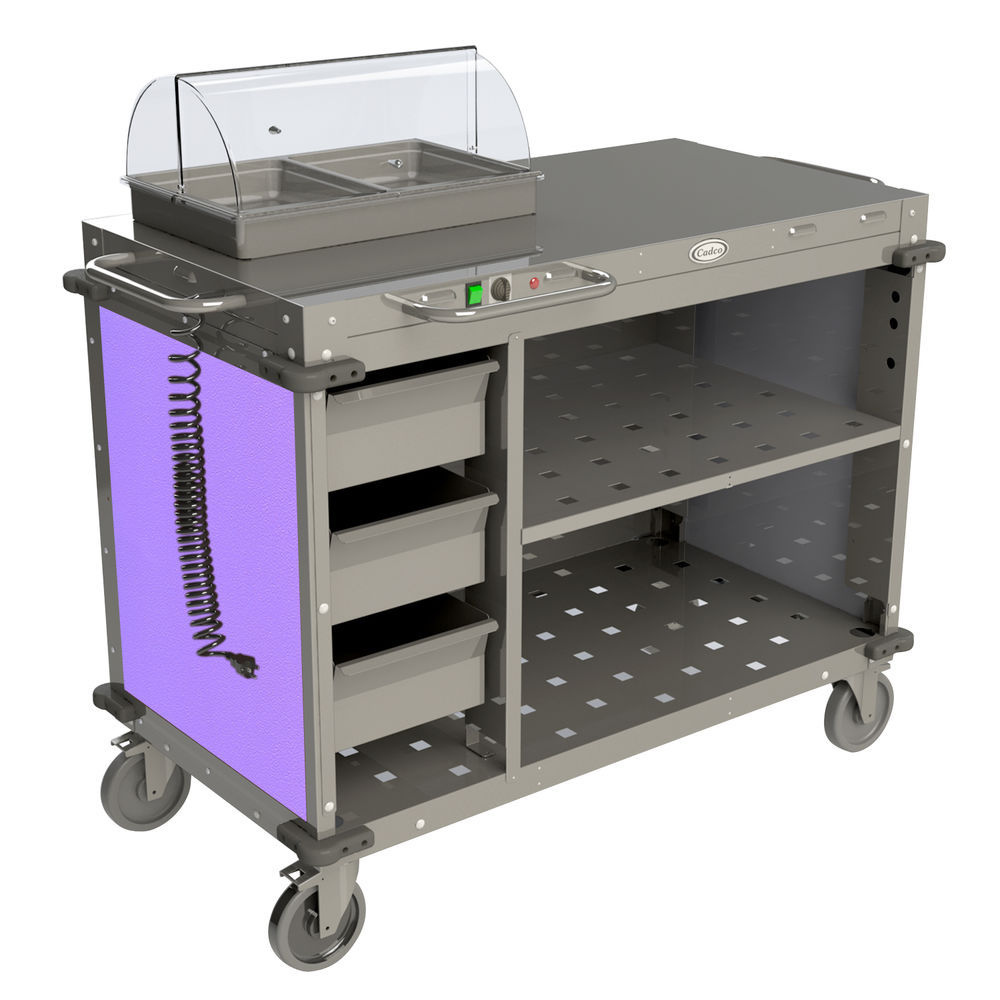 Cadco Medium Demo/ Sampling Cart, Full Size Hot Buffet Server (incl ...