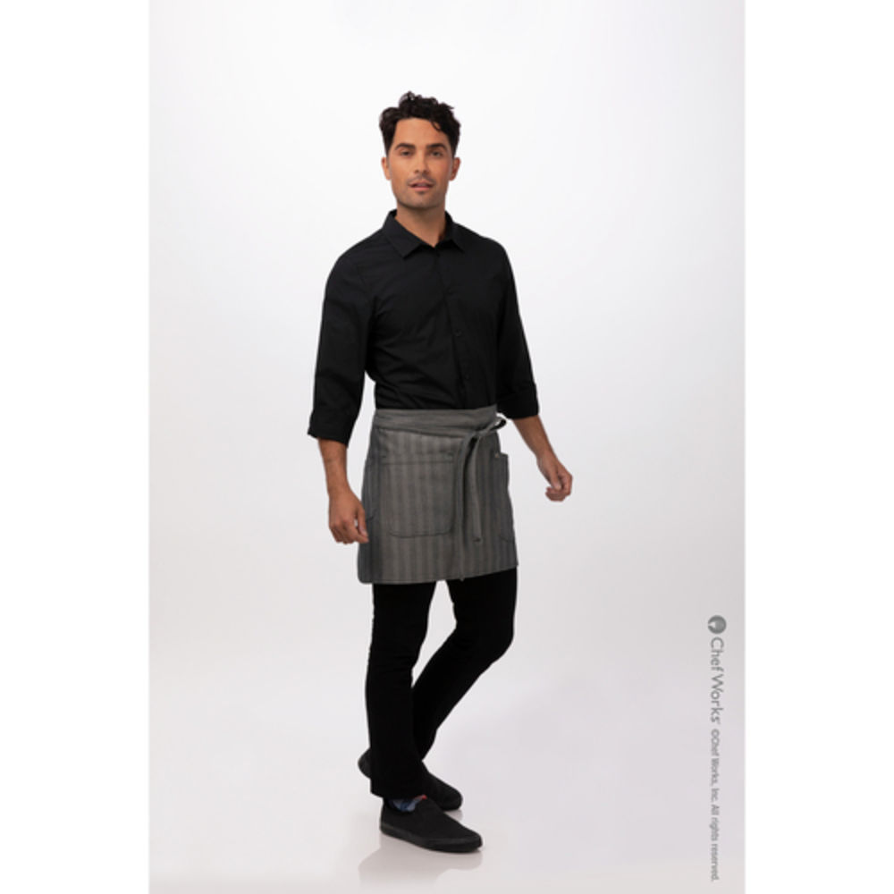 ChefWorks Apron-Urb-1/2Bistro-Seattle/Black