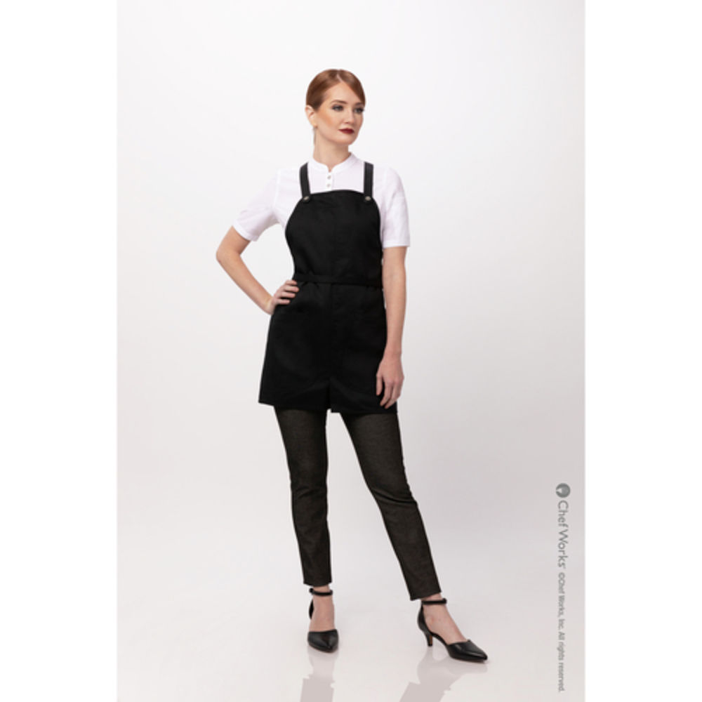 ChefWorks Apron-Con-Petitebib-Largo/Black