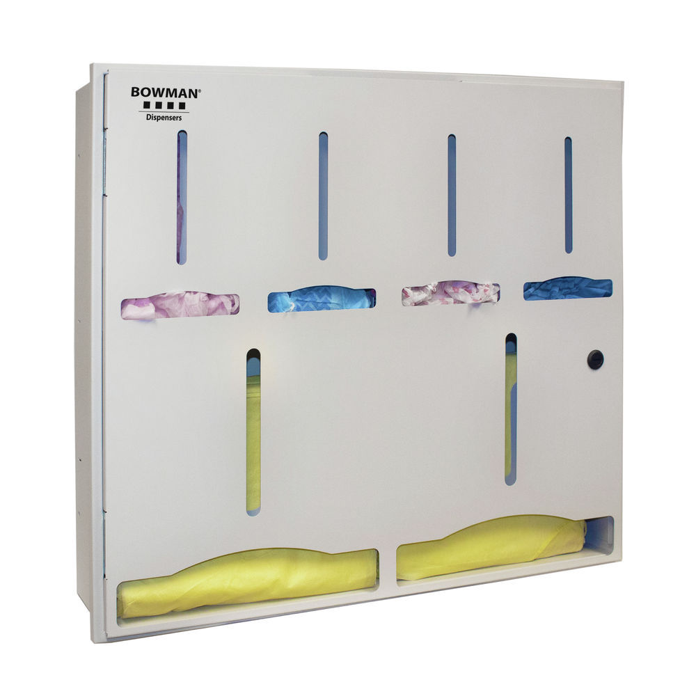 Bowman Dispensers Semi-Recessed - Face Mask & Triple Glove Dispenser