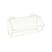 Econoco 12" L x 6"H Clear Acrylic Dump Bin for Slatwall (Pack of 8)