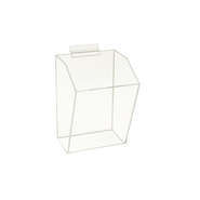 Econoco 6" L x 9"H Clear Acrylic Dump Bin for Slatwall (Pack of 12)