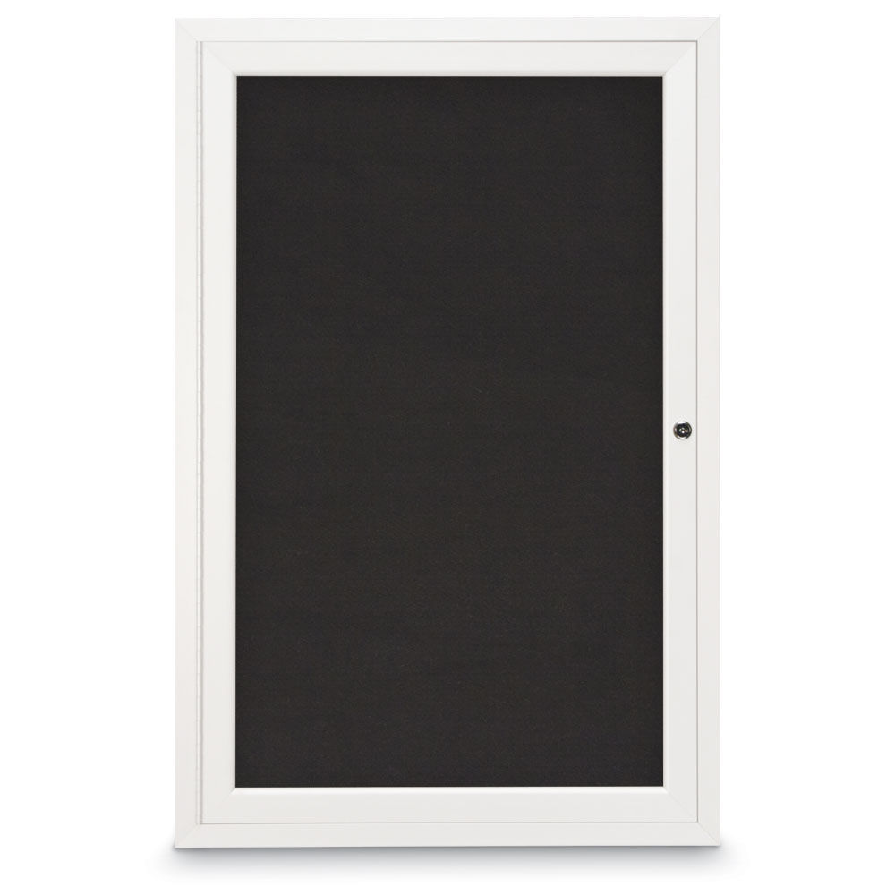 United Visual Products 24" x 36" Single Door Indoor Enclosed Easy Tack ...