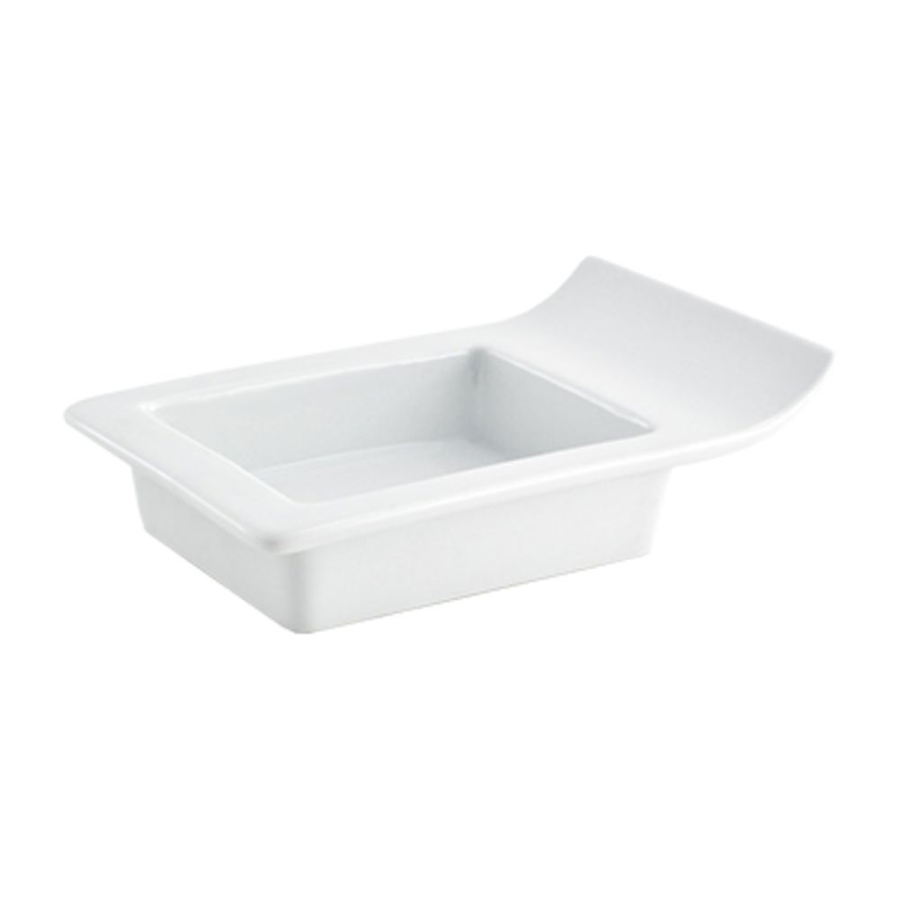 Front of the House 4oz Rectangle Nami Deep Porcelain Dish-case pack/12