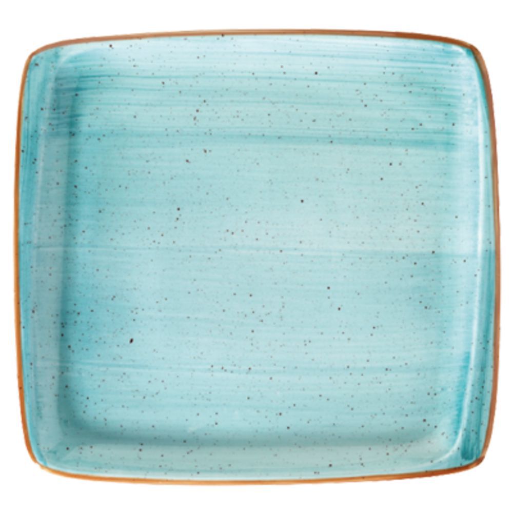 Turgla Aqua Square Flat China Moove Bonna Plate - 10-5/8" X 9-7/8" - 6/Case