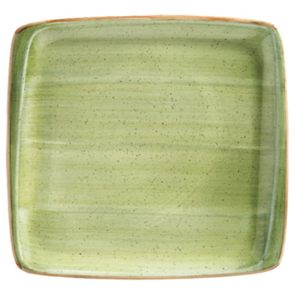 Turgla Aqua Square Flat China Moove Bonna Plate - 10-5/8" X 9-7/8" - 6/Case